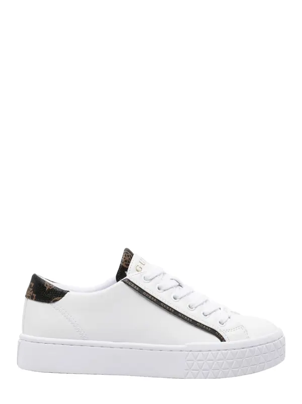 Guess Pardie Logo-trim Sneakers - White