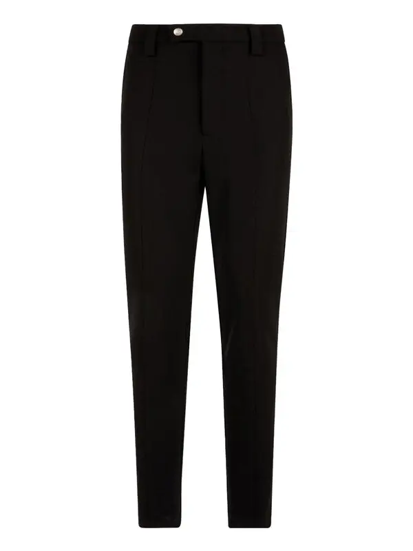 Bally Slim-fit Trousers With Logo Tag - Black