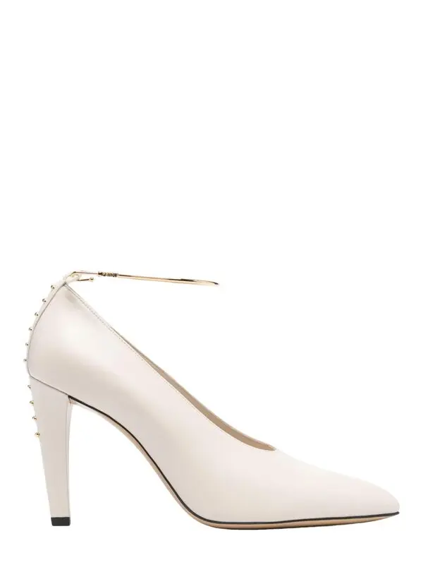 Fendi Filo 95mm Leather Pumps - Neutrals