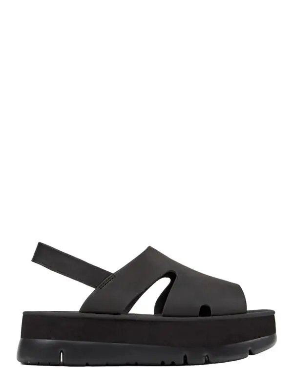 Camper Flat Sandal - Black