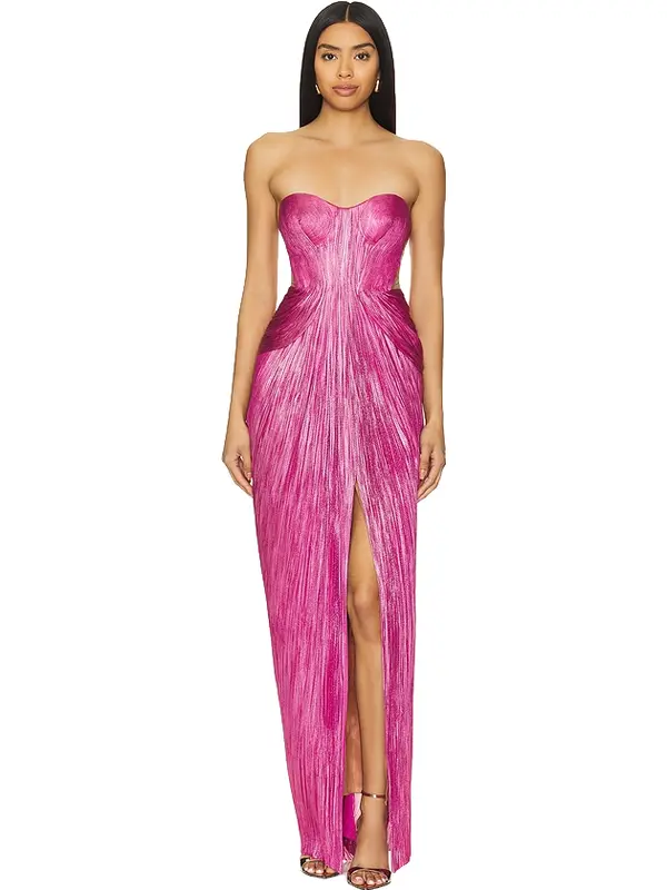 MARIA LUCIA HOHAN Caly Gown - Raspberry