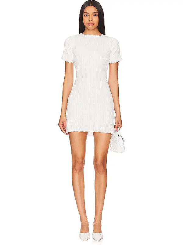 APRES STUDIO Ruched Mini Dress - Milk