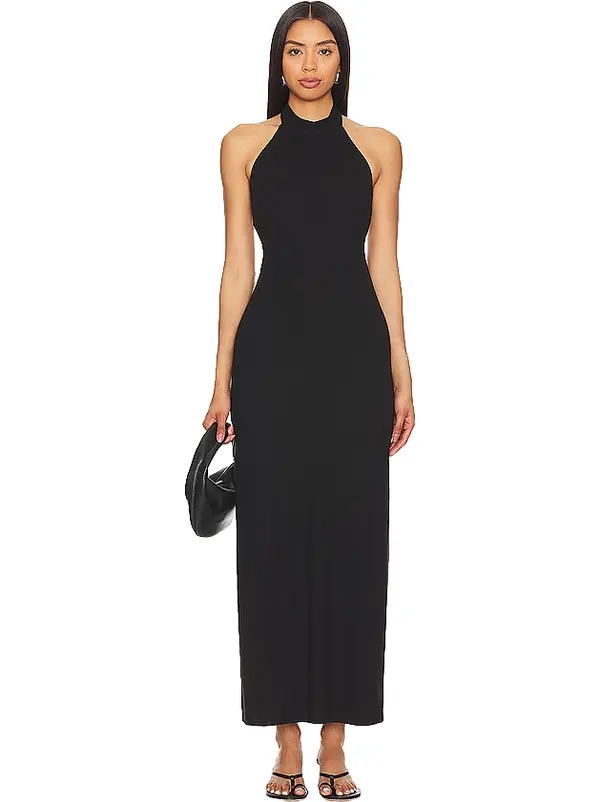 LBLC THE LABEL Faye Halterneck Dress - Black