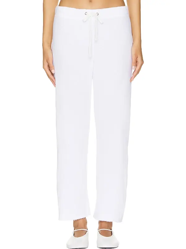 JAMES PERSE Cutoff Sweatpant - White