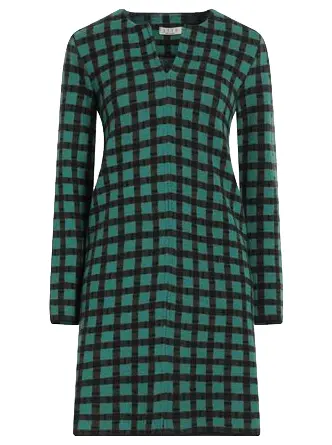 SIYU Mini Merino Wool Flared Dress - Green
