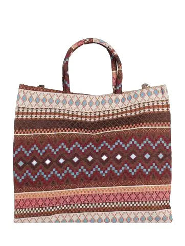 LA MILANESA Woven Shopper - Brown