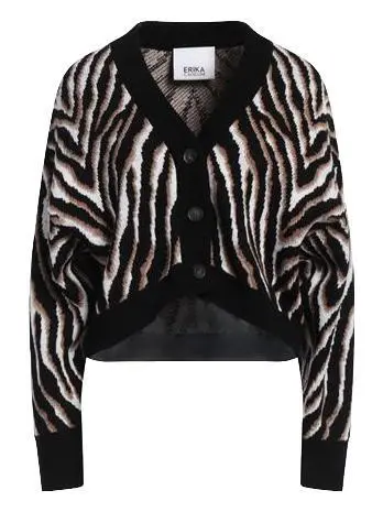 Erika Cavallini Zebra-print Cardigan - Black