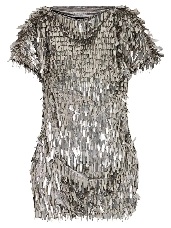 MARANT ETOILE Isabel Marant Carla Embellished Mini Dress - Silver