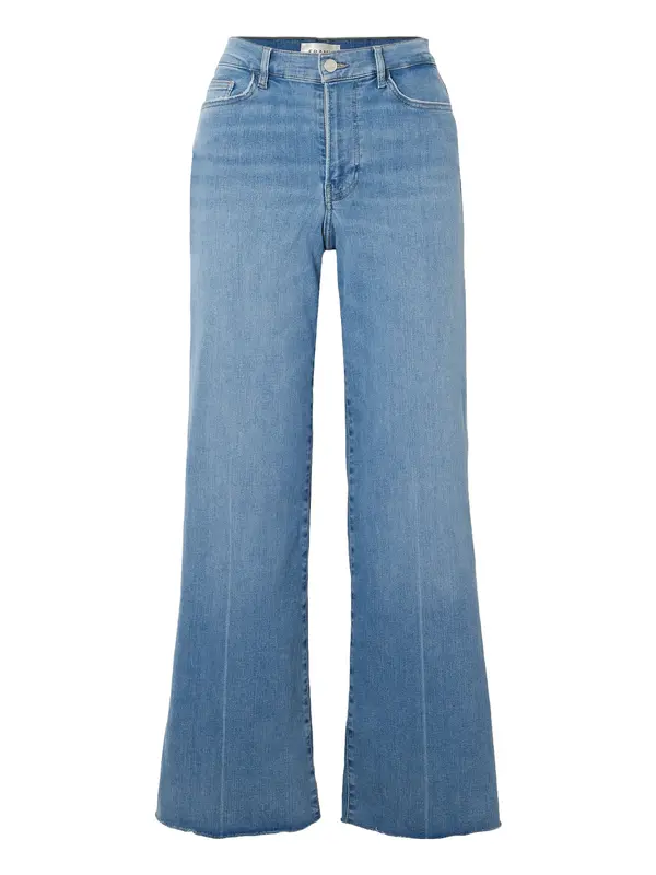 FRAME Le Slim Palazzo High-rise Jeans - Blue