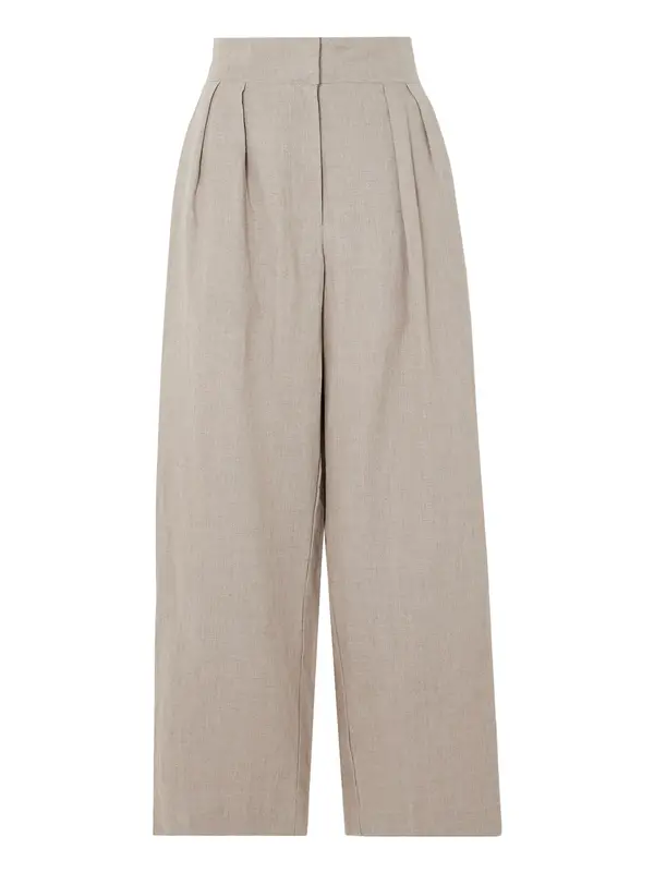 Faithfull The Brand Duomo Linen Wide-leg Pants - Neutrals