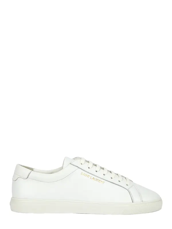 Saint Laurent Andy Leather Sneakers - White