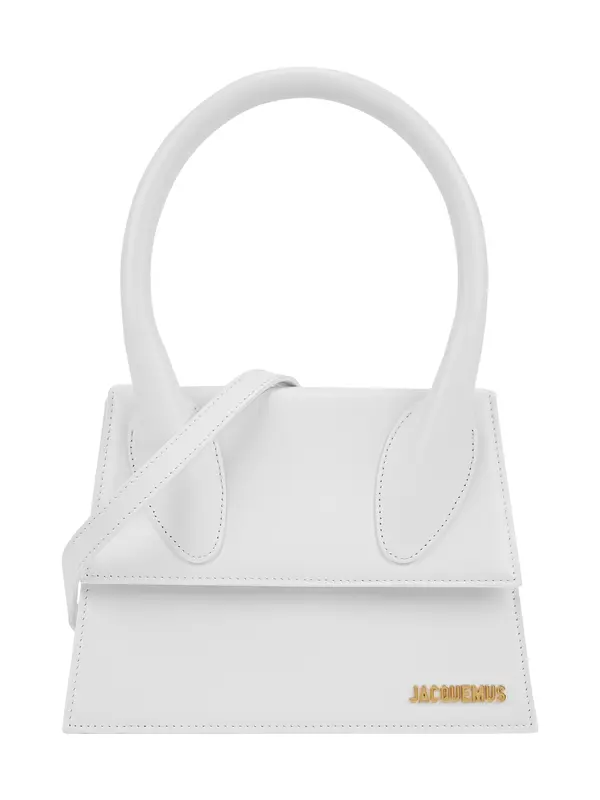Jacquemus Le Grand Chiquito Leather Top Handle Bag - White