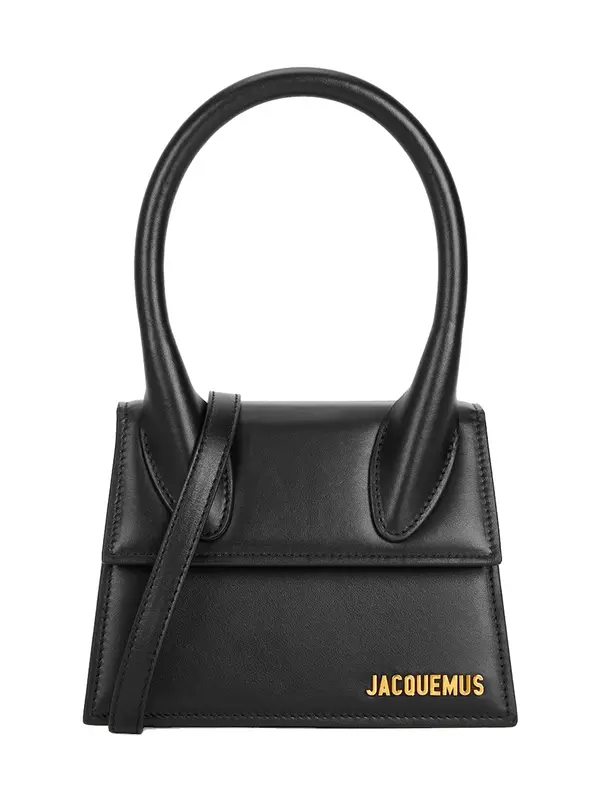 Jacquemus Le Chiquito Moyen Leather Top Handle Bag - Black