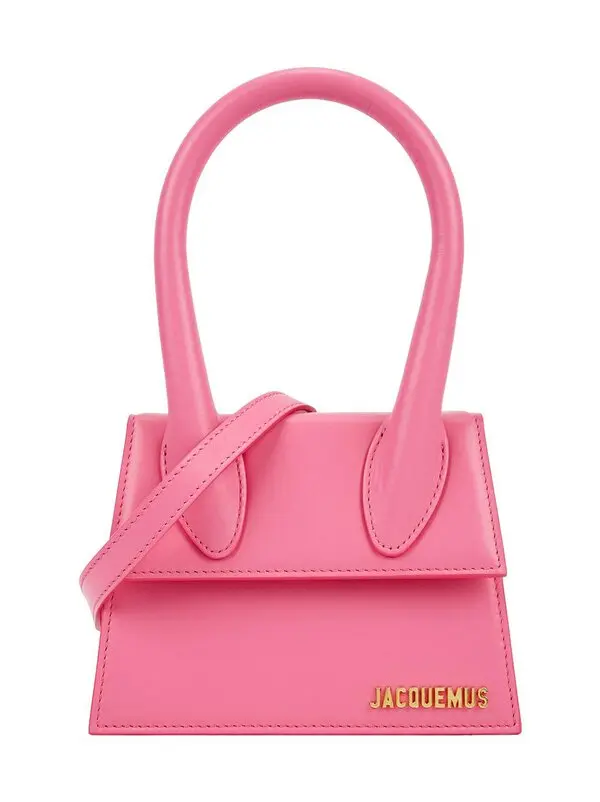 Jacquemus Le Chiquito Moyen Leather Top Handle Bag - Pink