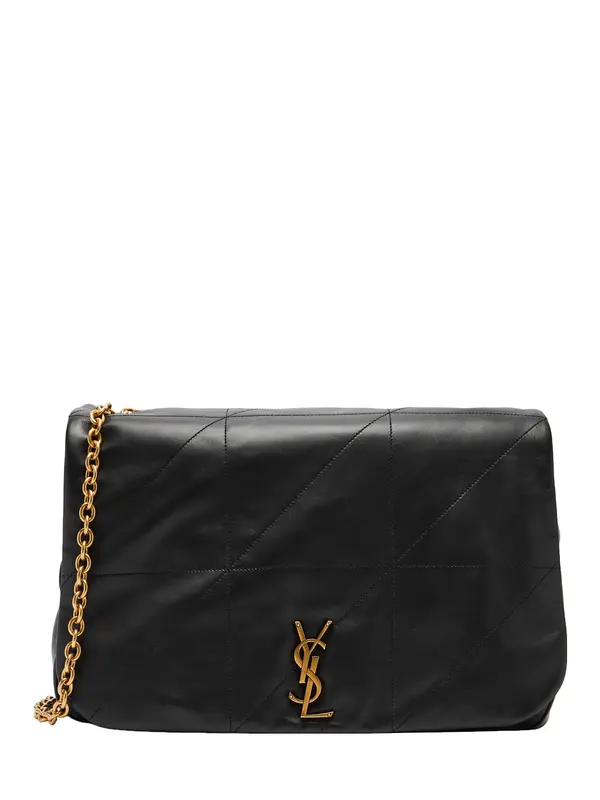 Saint Laurent Jamie Xl Leather Shoulder Bag - Black