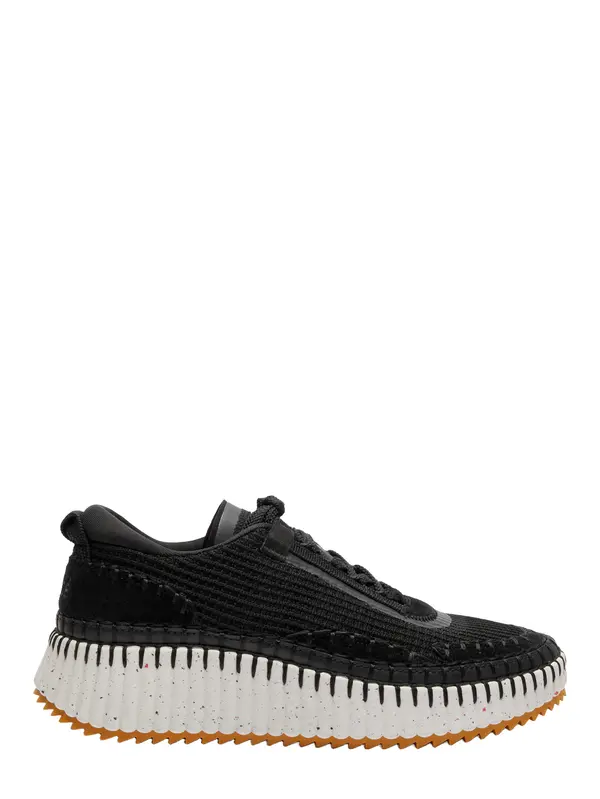 Chloé Nama Panelled Recycled Mesh Sneakers - Black