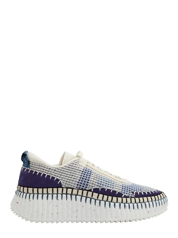 Chloé Nama Panelled Recycled Mesh Sneakers - Multicoloured