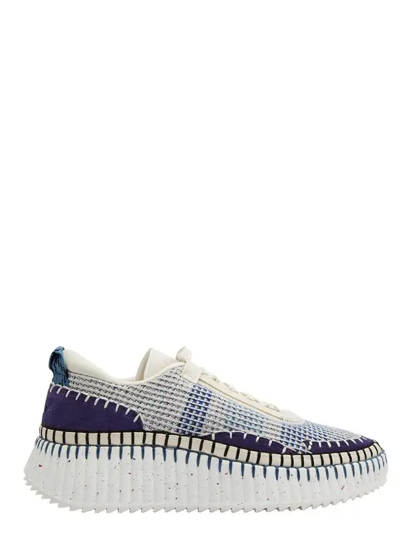 Chloé Nama Panelled Recycled Mesh Sneakers - Multicoloured