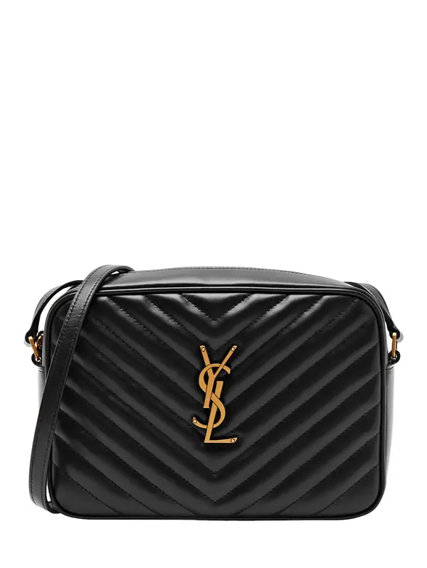Saint Laurent Lou Quilted Leather Shoulder Bag - Black