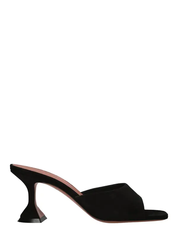 Amina Muaddi Lupita 70 Suede Mules - Black