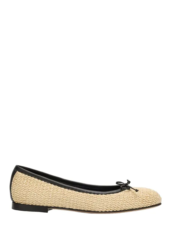 Manolo Blahnik Veralli Woven Ballerina Flats - Khaki