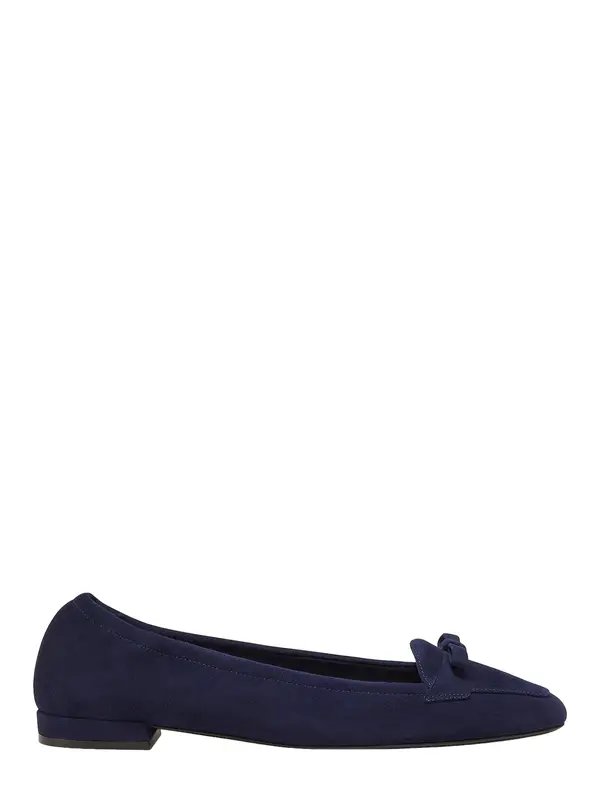 STUART WEITZMAN Tully Suede Ballerina Loafers - Nice Blue