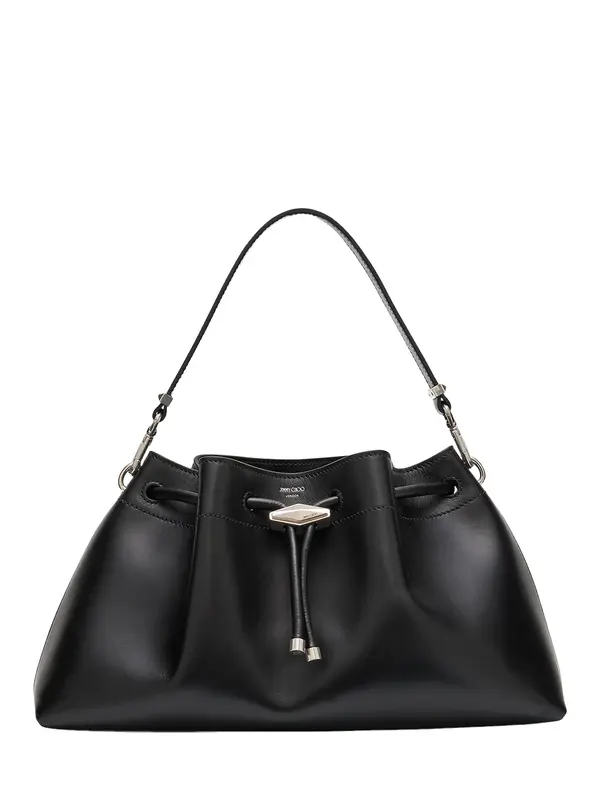 JIMMY CHOO The Cinch Leather Shoulder Bag - Black