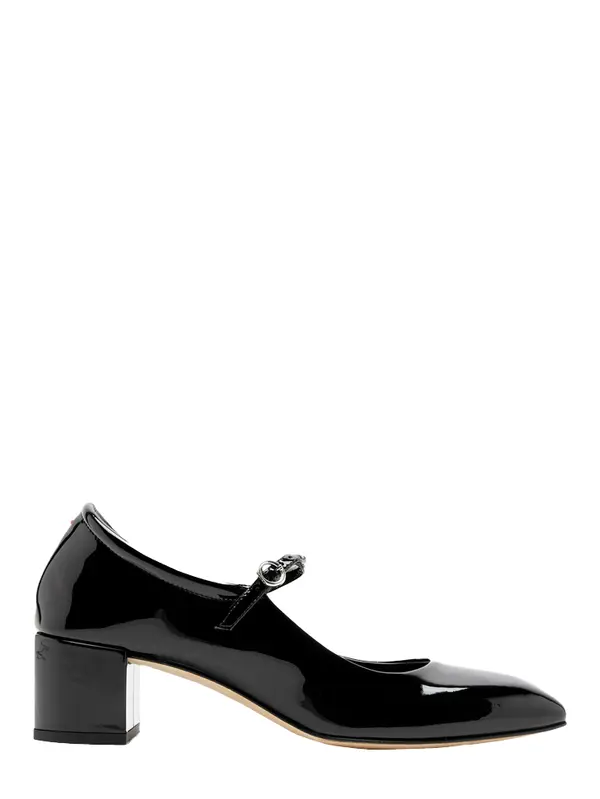 AeydĒ Aline Patent Leather Mary Jane Pumps - Black