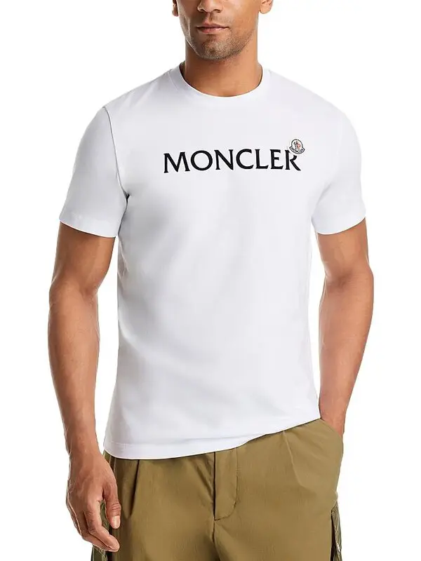 Moncler Short Sleeve Logo Tee - White