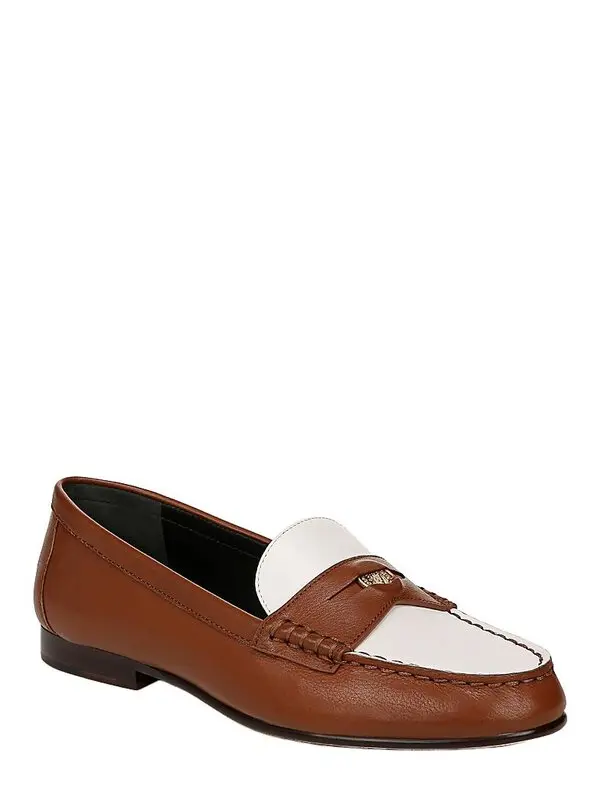 Veronica Beard Penny Loafers - Caramel/lily