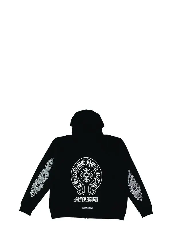 Chrome Hearts Malibu Exclusive Zip Up Hoodie - Black