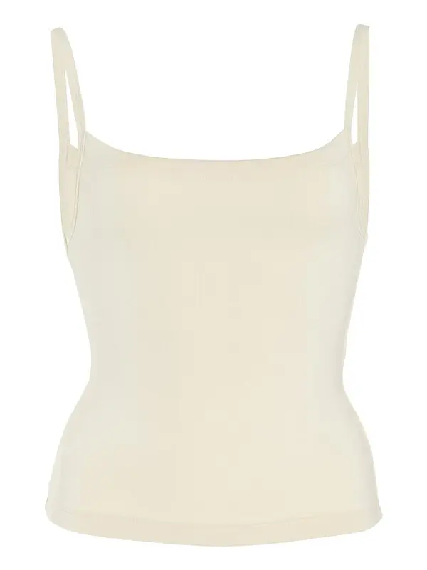 Eterne 90's Jersey Tank Top - Ivory
