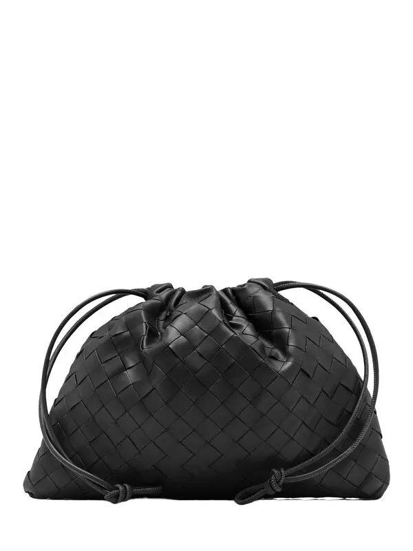 Bottega Veneta Medium Drawstring Clutch Bag - Black