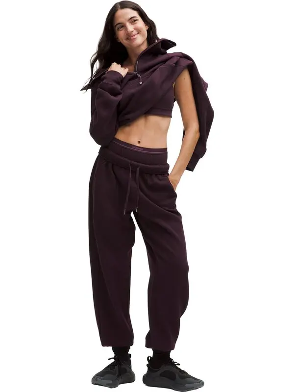 Lululemon Scuba Mid-rise Oversized Jogger - Black Plum