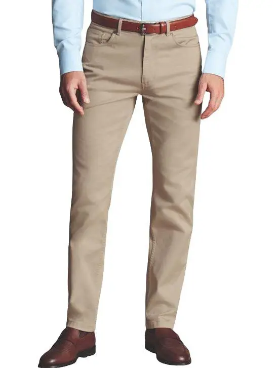 CHARLES TYRWHITT Slim Fit 5 Pocket Jeans - Stone