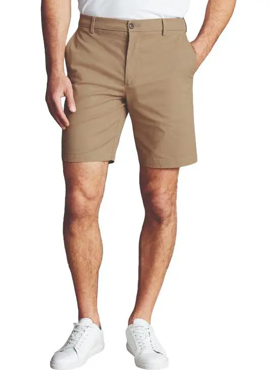 CHARLES TYRWHITT Cotton Slim Fit Shorts - Taupe