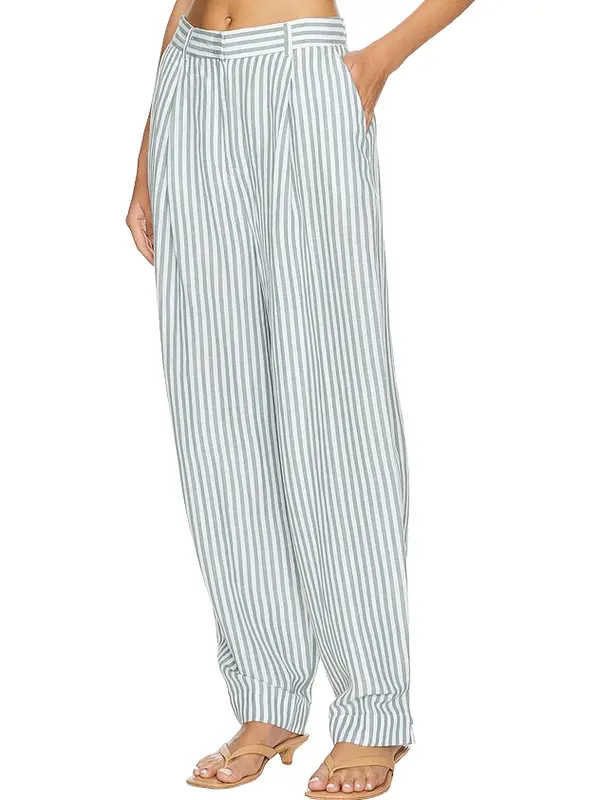 Posse Lorenzo Pant In Multi - Seagrass Stripe