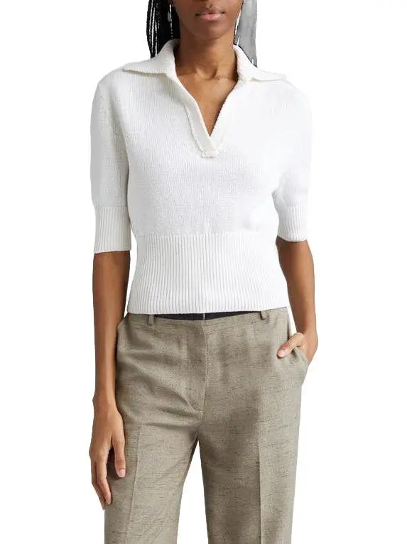Proenza Schouler Reeve Polo Sweater - Off White