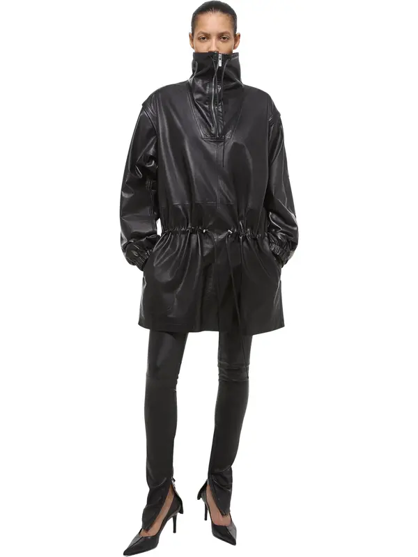 Helmut Lang Leather Gusset Dress - Black