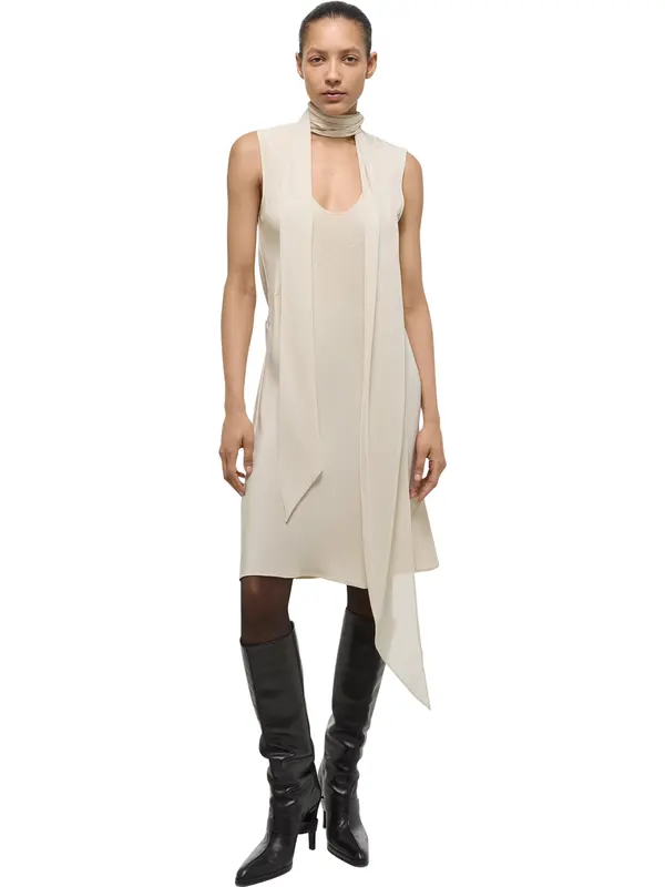 Helmut Lang Sleeveless Scarf Dress - Oat