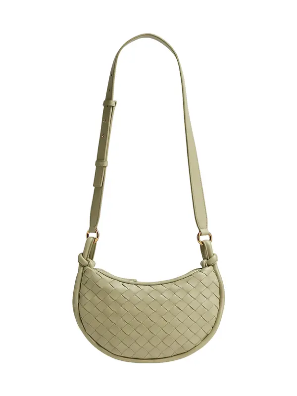 Bottega Veneta Gemelli Multipocket Leather Crossbody Bag - Travertine-muse