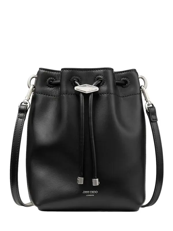 JIMMY CHOO Cinch Mini Leather Mini Bag - Black/antique Silver