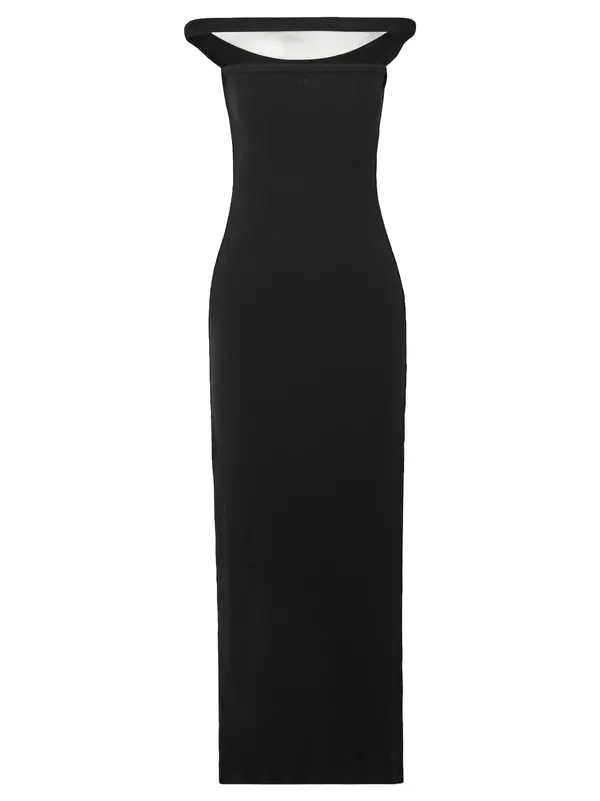 COURREGES Hyperbole Off-the-shoulder Maxi Dress - Black
