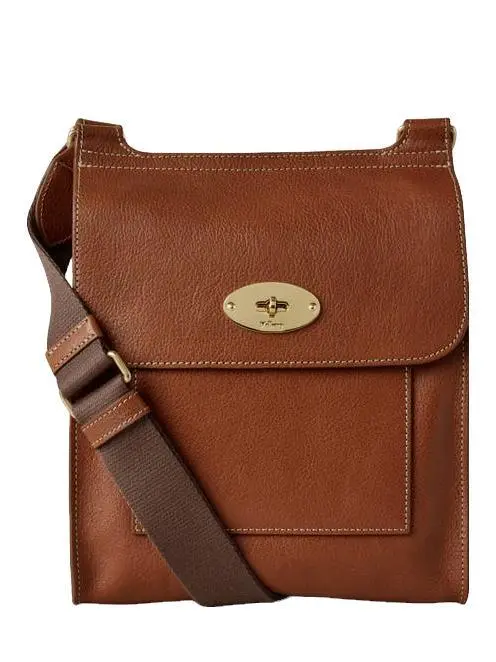 Mulberry Antony Stitched Leather Crossbody Bag - Oak
