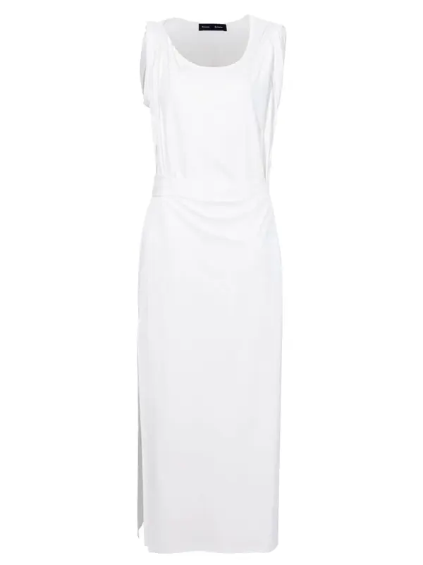 Proenza Schouler Scoop Neck Cotton Dress - White