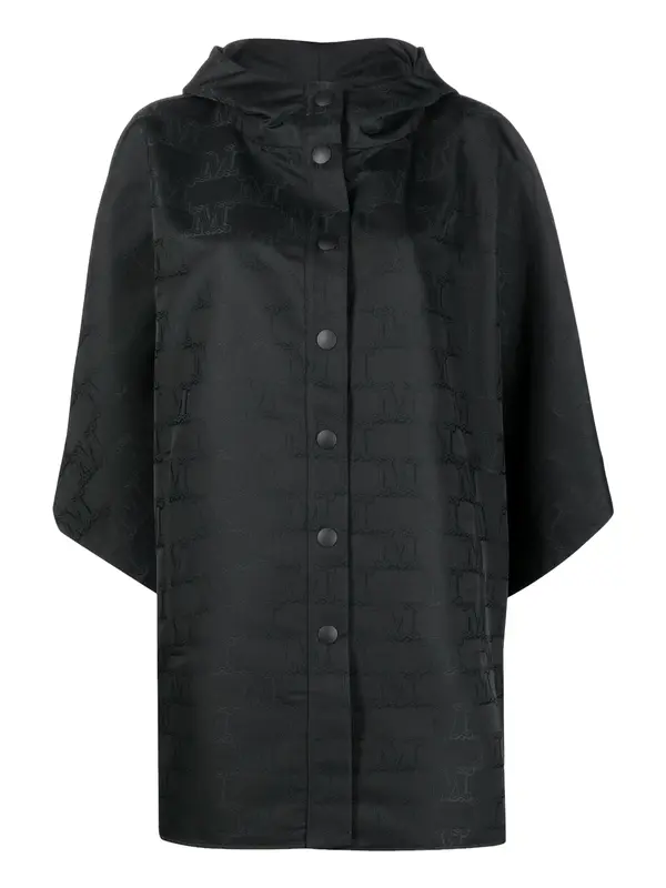 Max Mara Single-breasted Cape Coat - Black