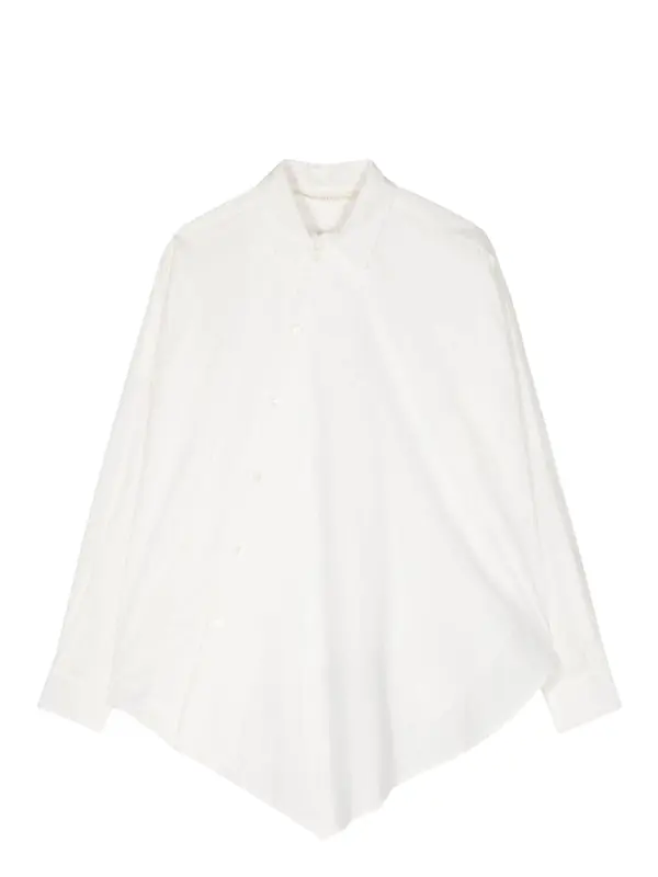 FORME D'EXPRESSION Asymmetric Cotton Shirt - White