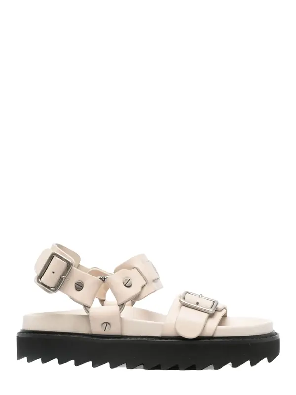 Acne Studios Leather Buckle Sandals - Neutrals
