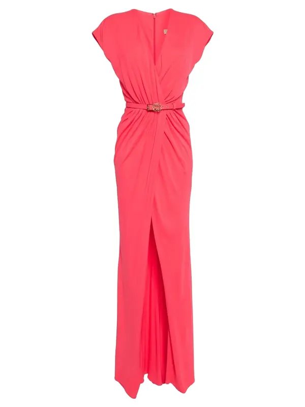 Elie Saab Draped Midi Dress - Pink