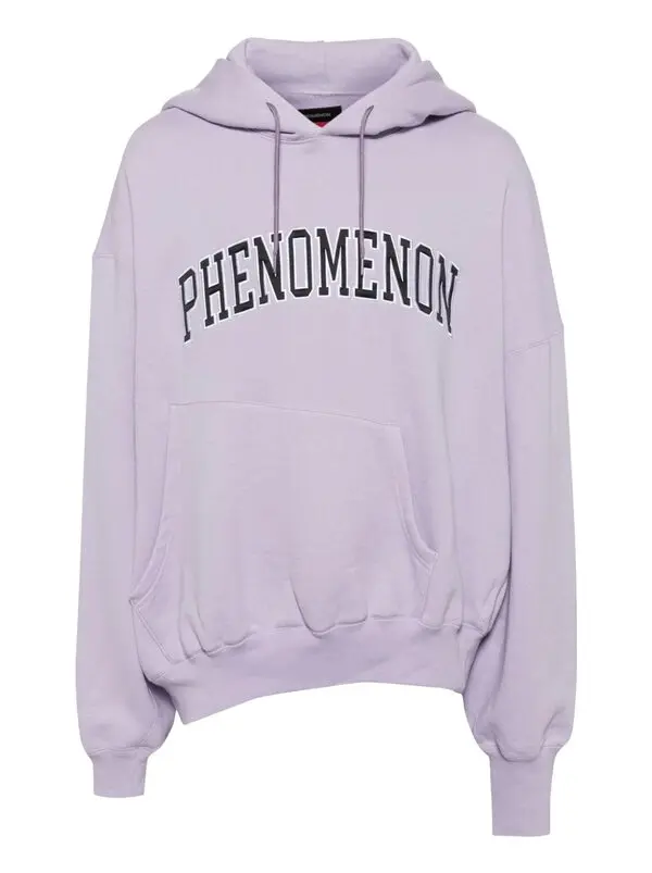 FUMITO GANRYU X Phenomenon Asymmetric Cotton Hoodie - Purple